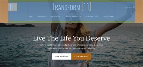 3 Columns Perfectly Aligned Middle And Centre Of Site Header In Essence Pro