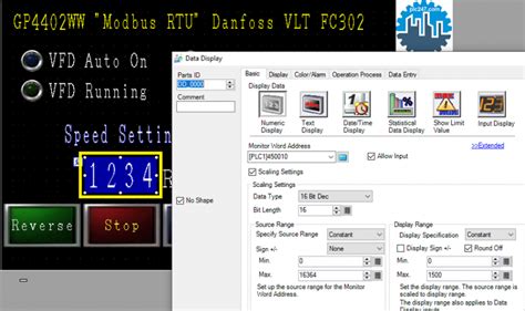 HMI Proface Modbus RTU Danfoss FC Tutorial Plc Com
