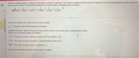 Solved A Census Collected Data On Everyone That Lived In A