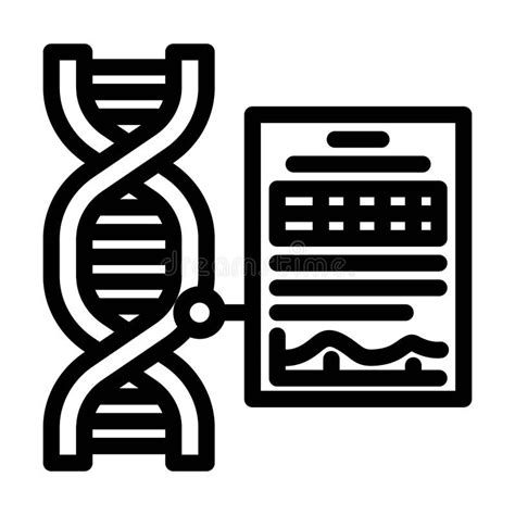 Genetic Testing Cancer Treatment Line Icon Vector Illustration Stock Illustration Illustration