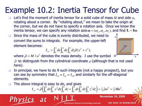 PPT Physics 430 Lecture 23 Inertia Tensor And Principal Axes PowerPoint Presentation ID 5703312