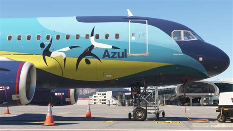 [8k] [fleet] Azul Fenix A319 W Cabin [fictional] For Microsoft Flight Simulator Msfs
