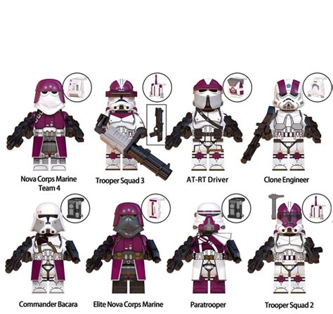 Набор минифигурок Звездные Войны Штурмовики Star Wars совместим с конструкторами лего 8шт 4