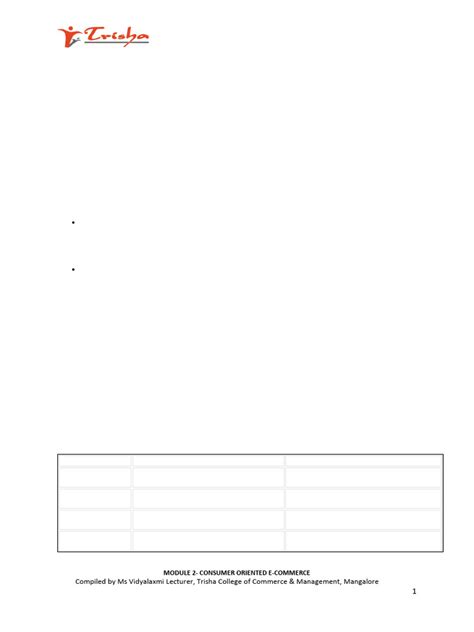 Module 2 Consumer Oriented E Commerce Pdf E Commerce Online Shopping