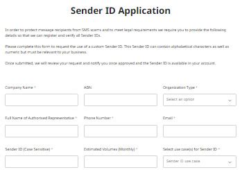 Custom SMS Sender ID S