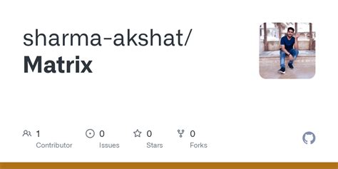 Github Sharma Akshat Matrix