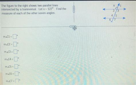 Solved The Figure To The Right Shows Two Parallel Lines Chegg