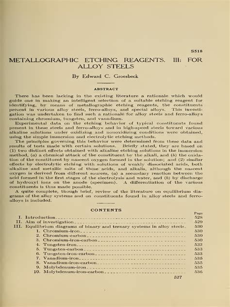 Metallographic Etching Pdf Pdf Tungsten Alloy