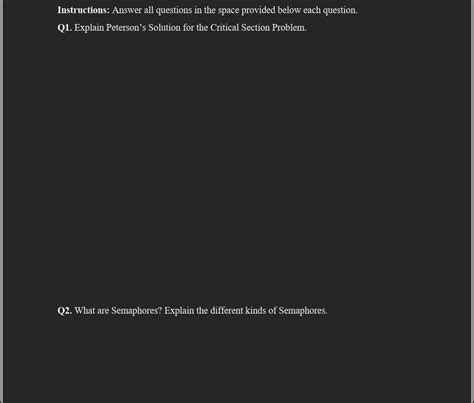 Solved Instructions Answer All Questions In The Space