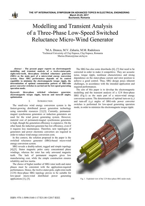 Pdf Modelling And Transient Analysis Of A Three Phase Low Speed Switched Reluctance Micro Wind