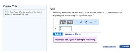Solved Problem Part A A Lines Mm Diffraction Chegg