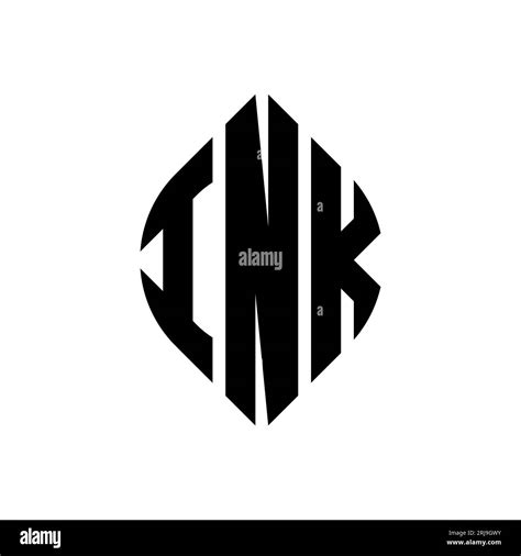 Ink Circle Letter Logo Design With Circle And Ellipse Shape Ink Ellipse Letters With