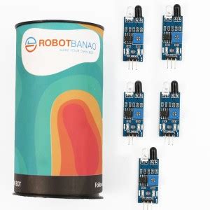 Robotbanao 5 Piece IR Infrared Obstacle Avoidance Sensor Module For