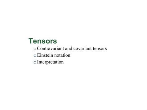 Pdf Tensors What Is A Tensor §it Is The
