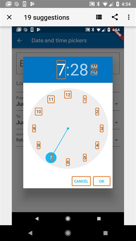 TimePicker Touch Targets Are Too Small Issue Flutter Flutter GitHub