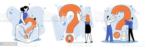 물음표 관심 있는 정보 얻기 Faq 도움말 문제 및 솔루션 개념 은유 선택 또는 답변 개념에 대한 스톡 벡터 아트 및 기타 이미지 Istock