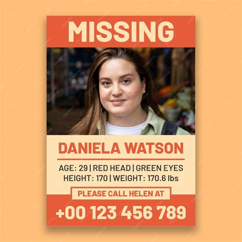 free vector missing person poster template