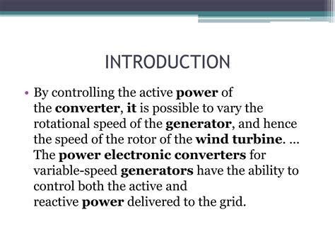 Power Electronic Converter In Wind Turbine Pptx
