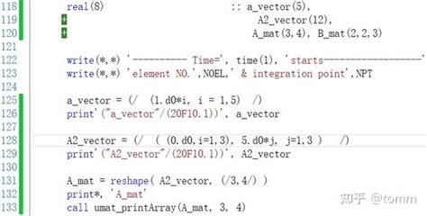 abaqus 子程序中常用的fortran语句 知乎