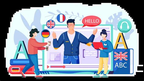 Online Foreign Language Lesson Illustration Free Download School And Education Illustrations