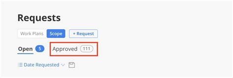 Scope Request Modal Mosaic
