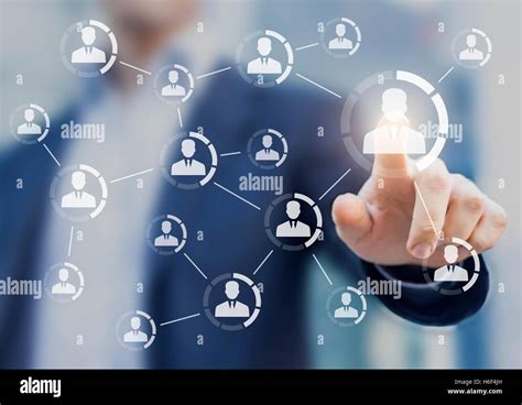 Professional Networking Concept With Icons Of Business People Connected Together Symbolizing A