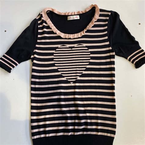 Alannah Hill Cute Black Pink Top S