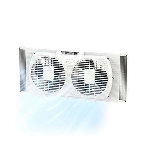 Comfort Zone Twin Window Fan With Reversible Airflow Control 9 Inch