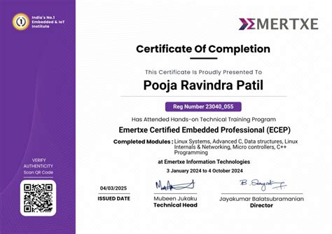 Pooja Patil On Linkedin Successfully Completed Embedded Linux Course