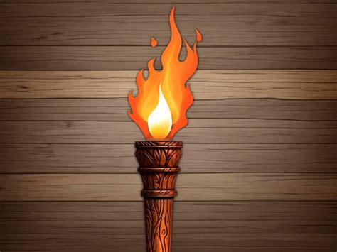 Premium Ai Image Burning Torch