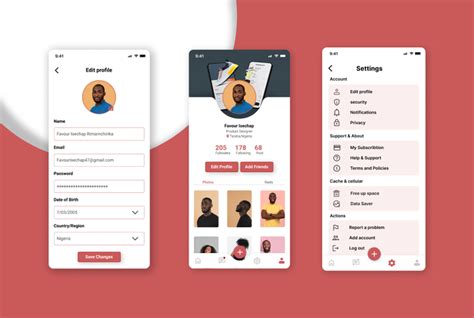 User Profile And Setting Figma