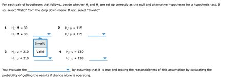 Solved For Each Pair Of Hypotheses That Follows Decide