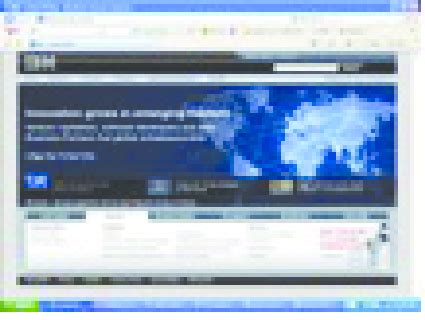 A Web Page Taken From IBM Web Site With Which Corporate Colour