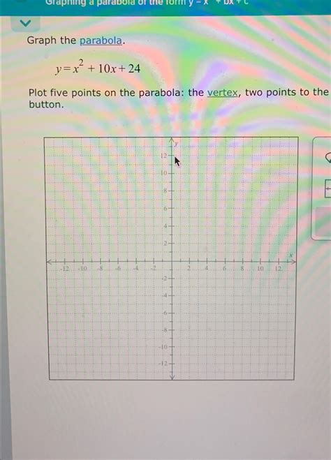 solved graph the parabola y x2 10x 24plot five points on the