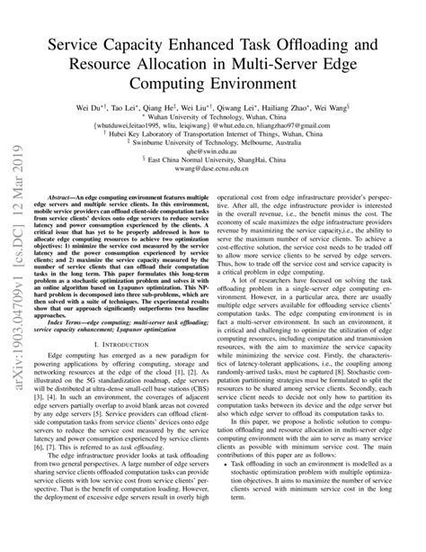 Service Capacity Enhanced Task Offloading And Resource Allocation In