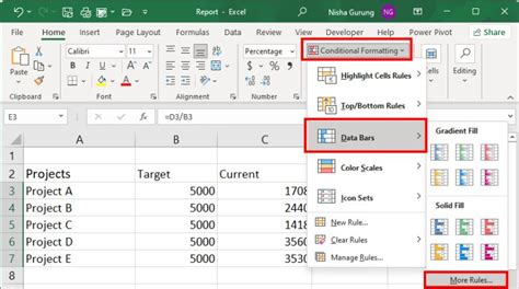 How To Create A Progress Bar In Excel