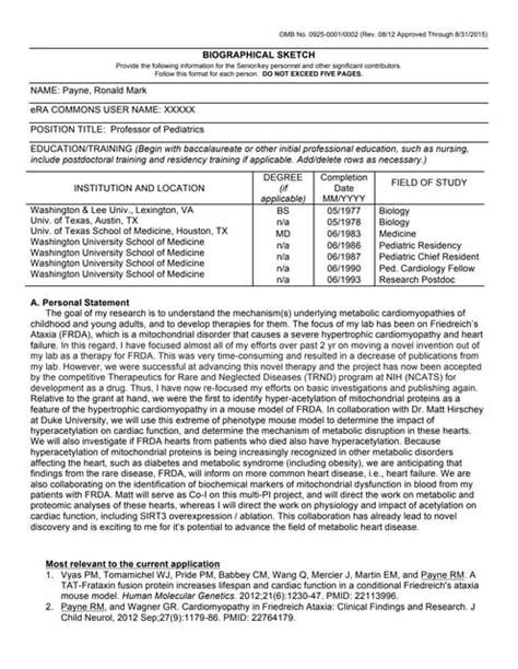 Nih Biosketch Bednarik 2015 Pdf