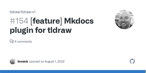Feature Mkdocs Plugin For Tldraw · Issue 154 · Tldrawtldraw V1 · Github