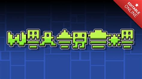 Wrangler Geometry Dash Text Effect Generator