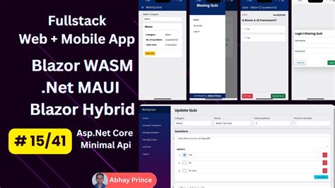 15 Of 41 Build Fullstack Online Quiz Web Mobile App With Blazor Wasm Net Maui Blazor