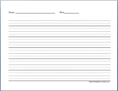 Writing Paper Template 1 Tims Printables Worksheets Library