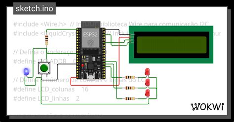 Monitoramento De Leds Wokwi Esp32 Stm32 Arduino Simulator