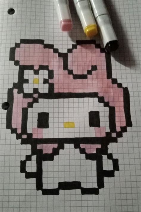 My Melody Pixal Art Pixel Art Pattern Funny Stickman Pattern Art