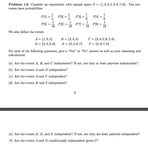 Solved Consider An Experiment With Sample Space S