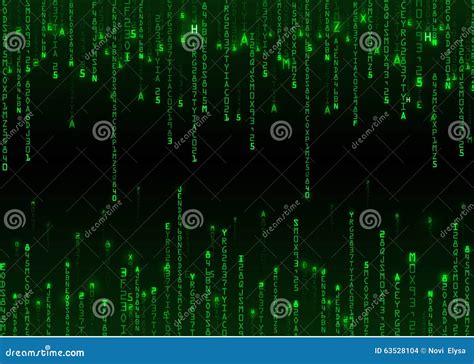 Technology Binary Background Binary On Green Background Stock Vector Illustration Of Binary