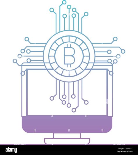 Computer Display With Bitcoin Money Stock Vector Image And Art Alamy