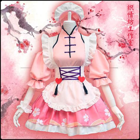 4791cos粉色櫻花王者cos服 小喬同人女仆裝 cosply服裝女蘿莉可愛元素c服 蝦皮購物