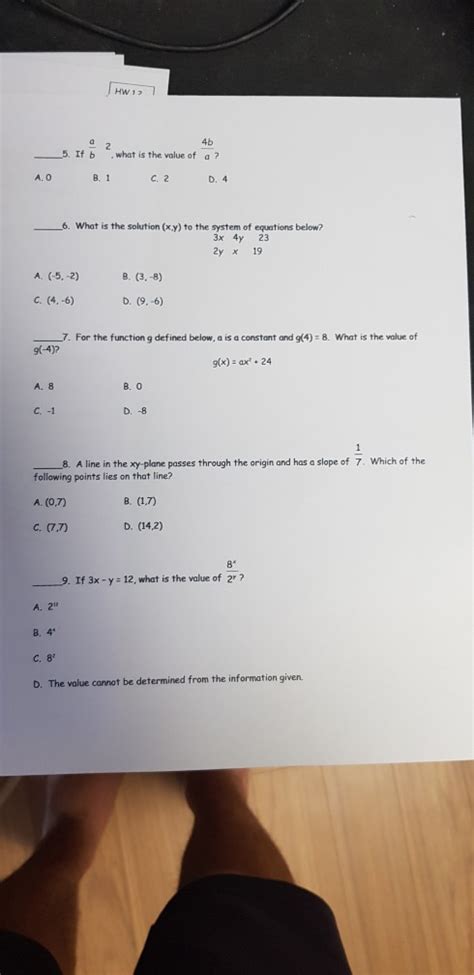 Solved Hw 1 1 Ap Calculus Ab Introduction To Calculus Name