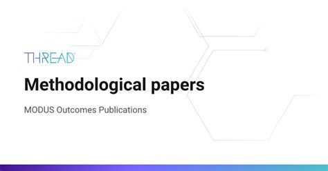 Methodological Papers Thread