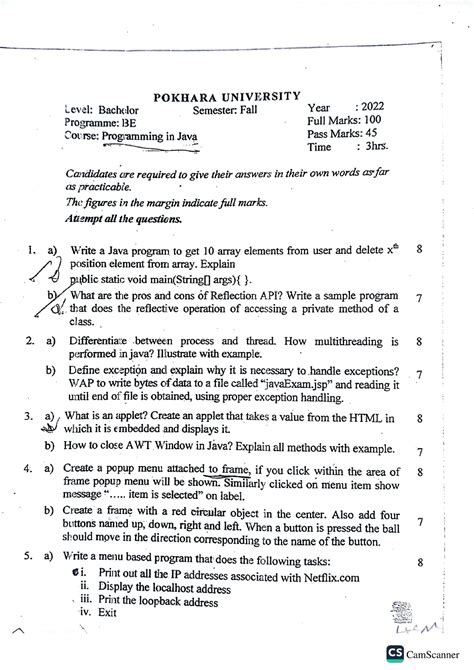 Past Questions Sem III This Is The Question Collection Of Third Semester Software